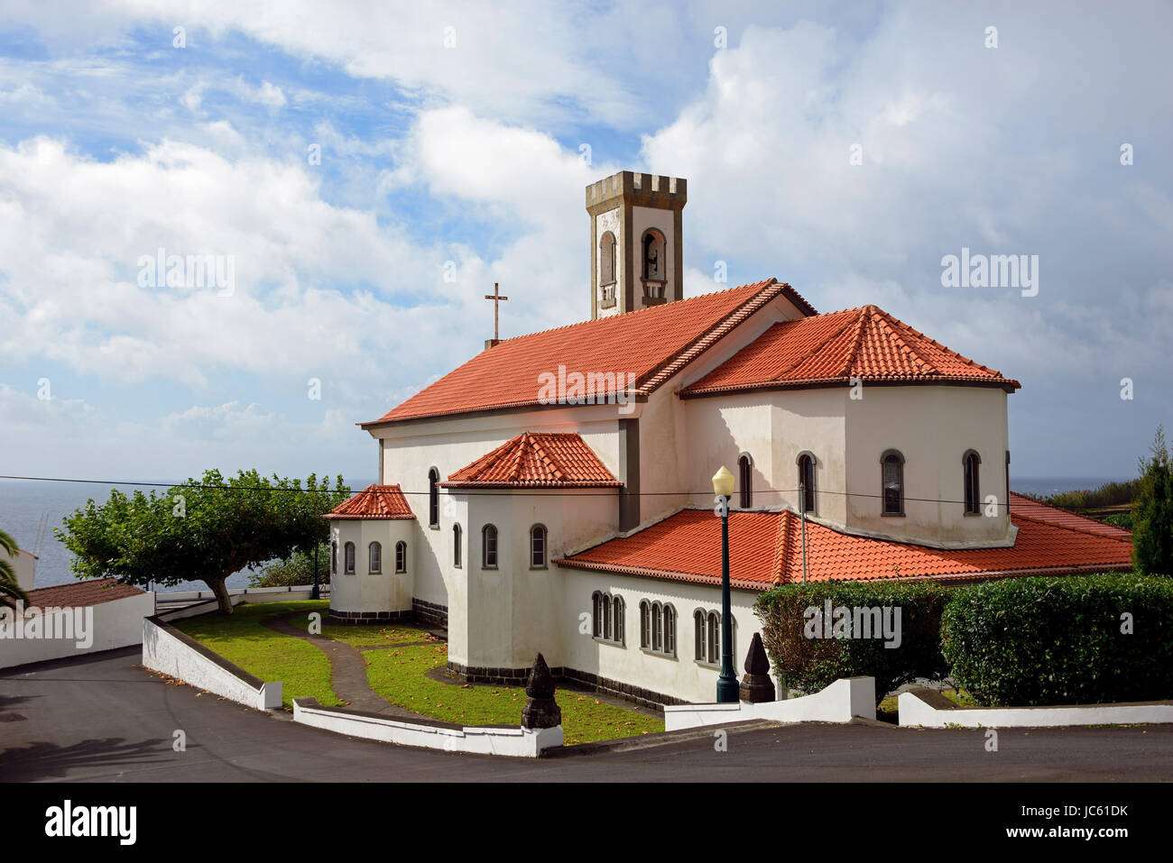 Church, Santa Barbara, Pico, the Azores, Portugal, Kirche, Azoren Stock ...