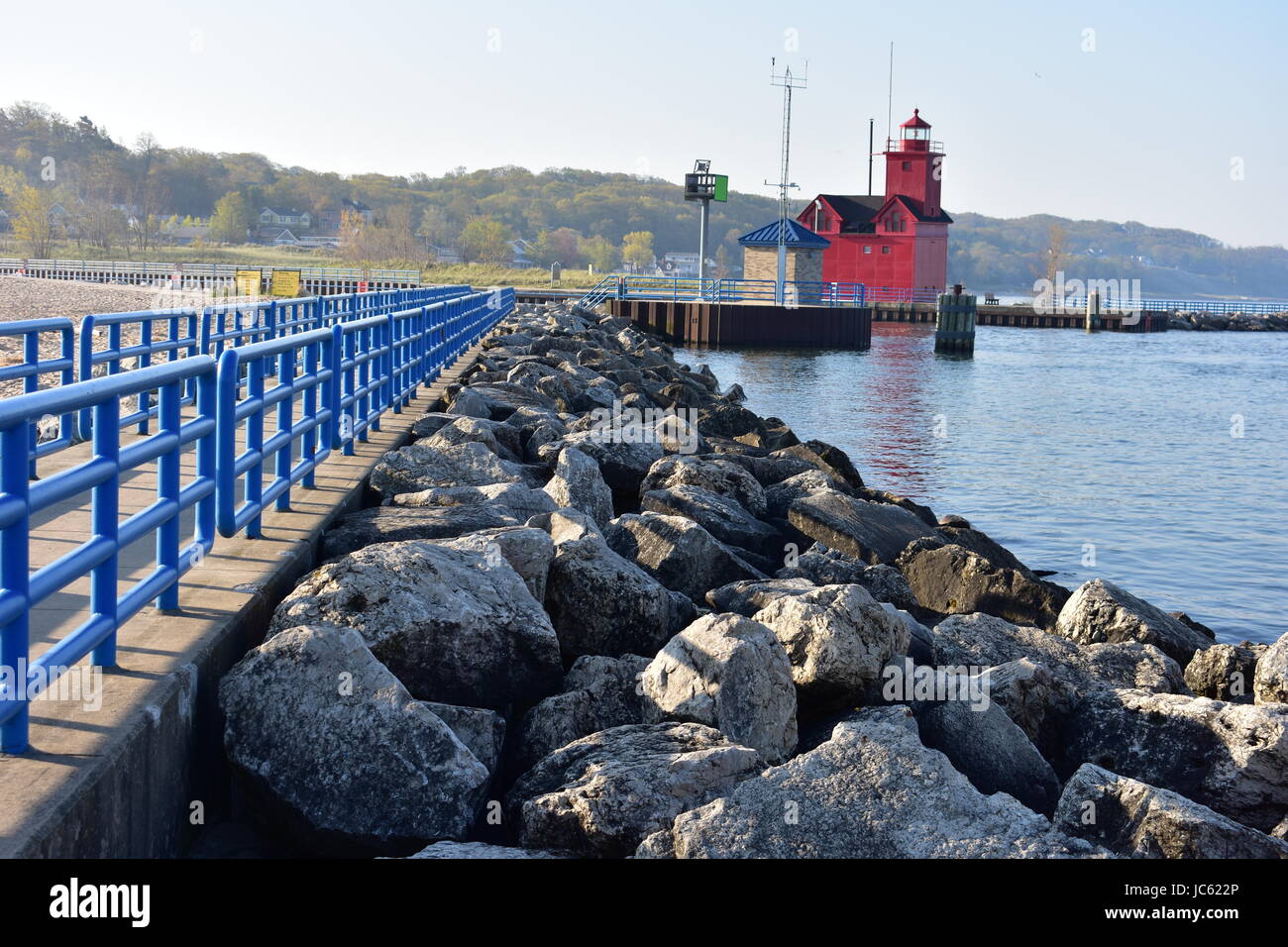 The Big Red - Lighthouse In Holland Stock Photo - Alamy