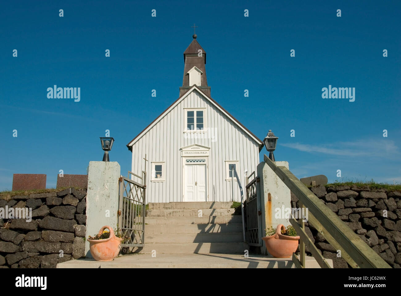 Europe, Iceland, Iceland, Reykjanes peninsula, church, Strandarkirkja ...