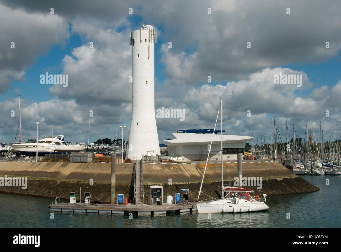 France, Brittany, Morhiban, Arzon, port Crouesty, lighthouse ...
