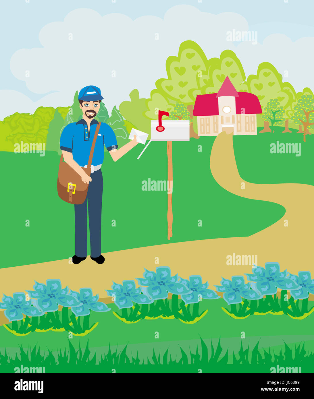 House illustration pick up hi-res stock photography and images - Alamy