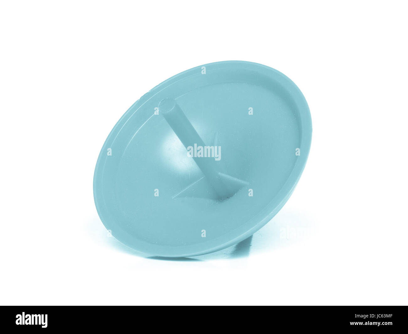 Red spinning top isolated over white background - cool cyanotype Stock ...