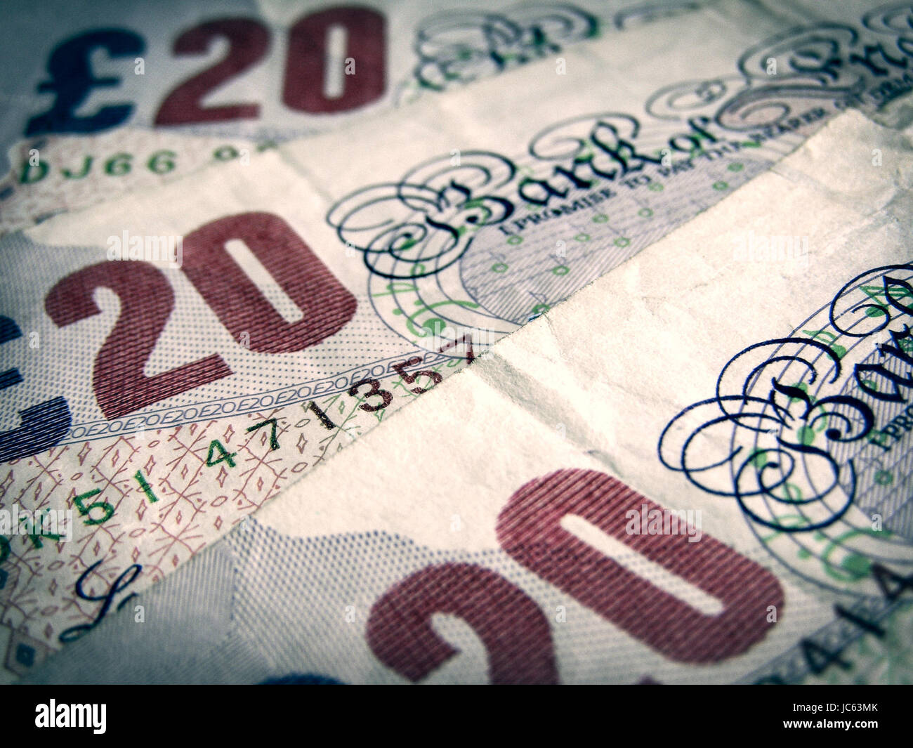 Vintage looking Detail of British Pound coins banknotes money Stock ...