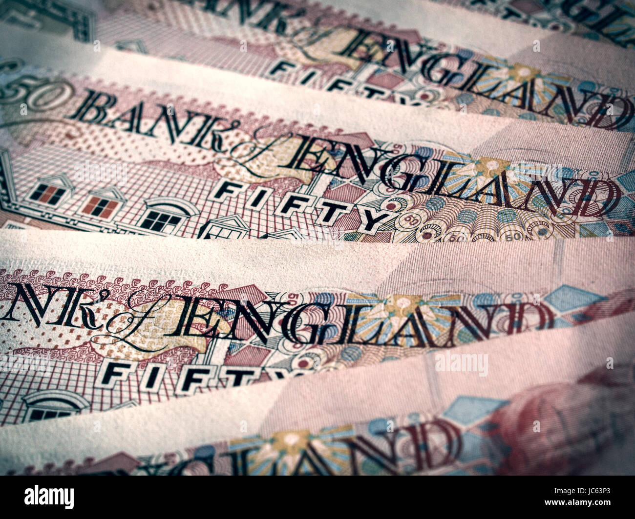 Vintage looking Detail of British Pounds banknotes money Stock Photo ...