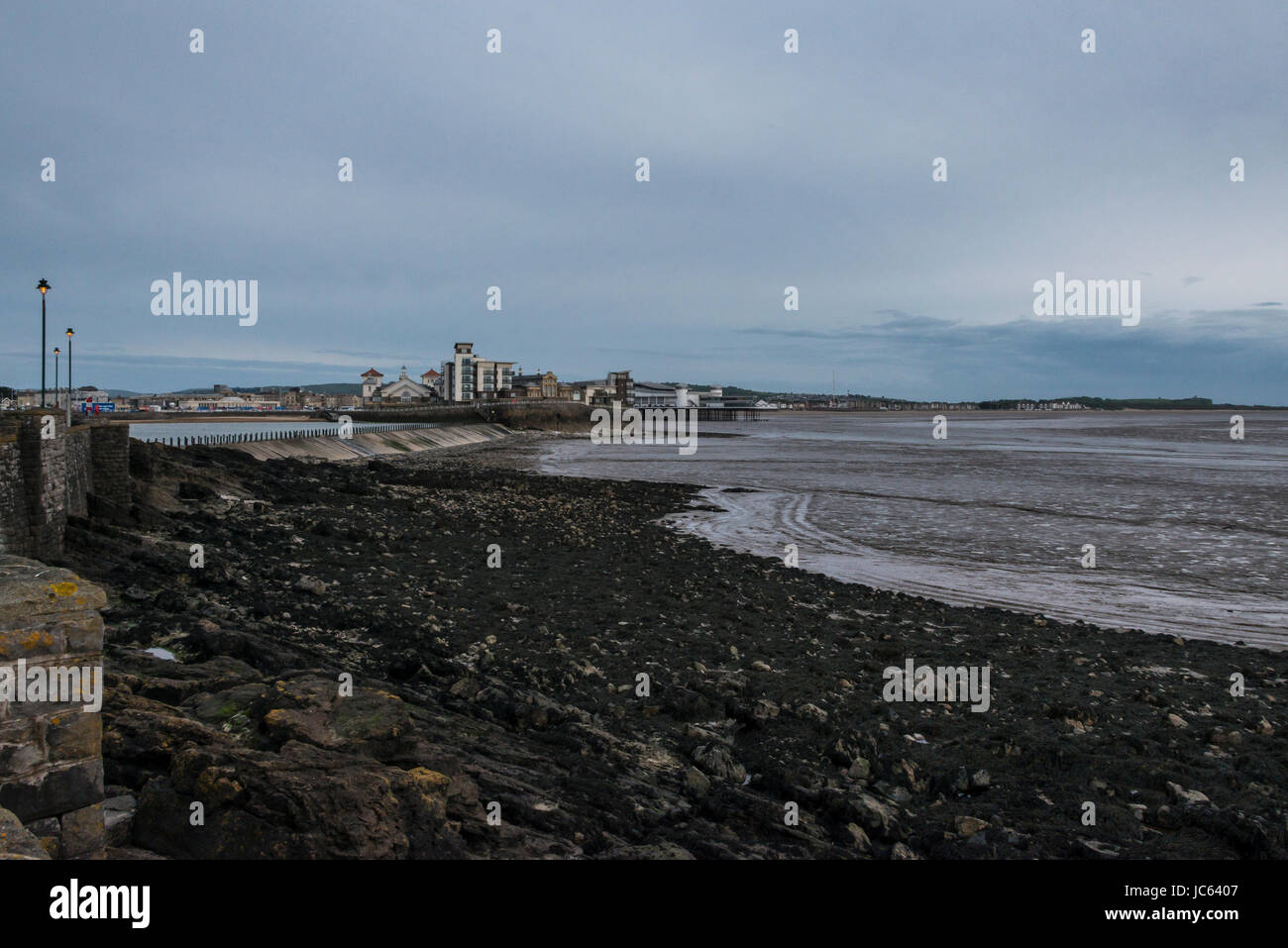 Knightstone Island, Marine Lake and The Bristol Channel at Weston-super ...