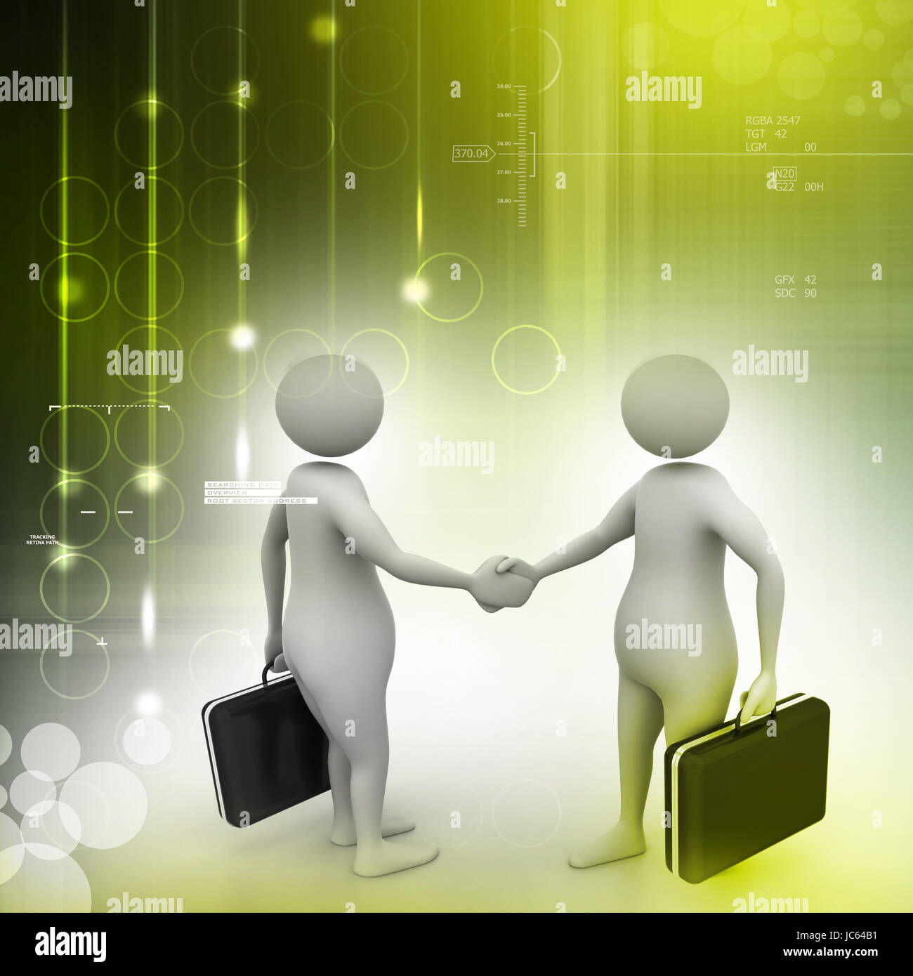 Two business people communicate together Stock Photo - Alamy