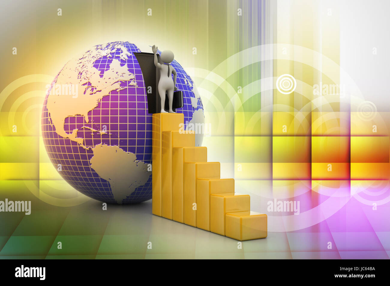 3d man going to growth Stock Photo - Alamy