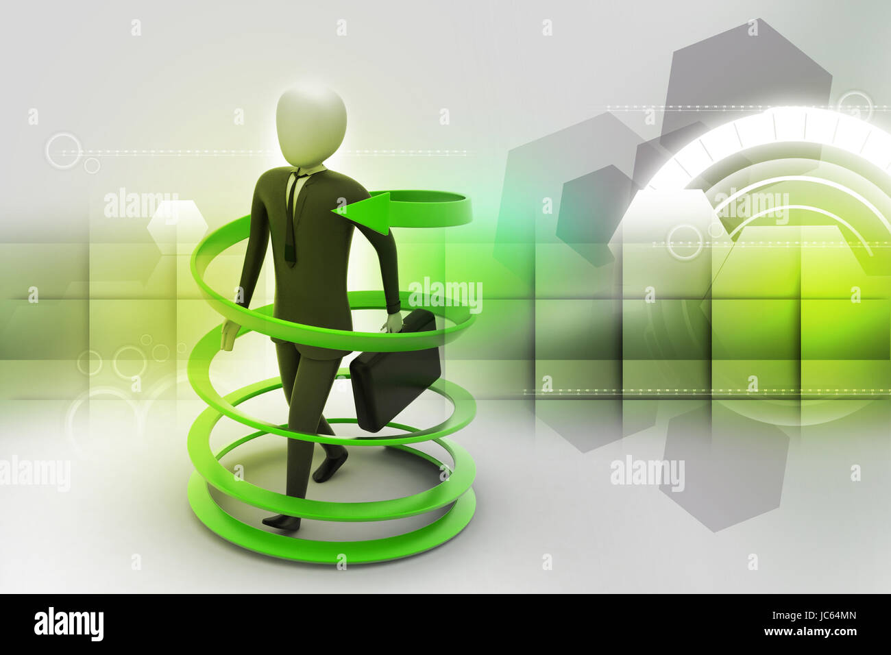 3d man business success concept Stock Photo - Alamy