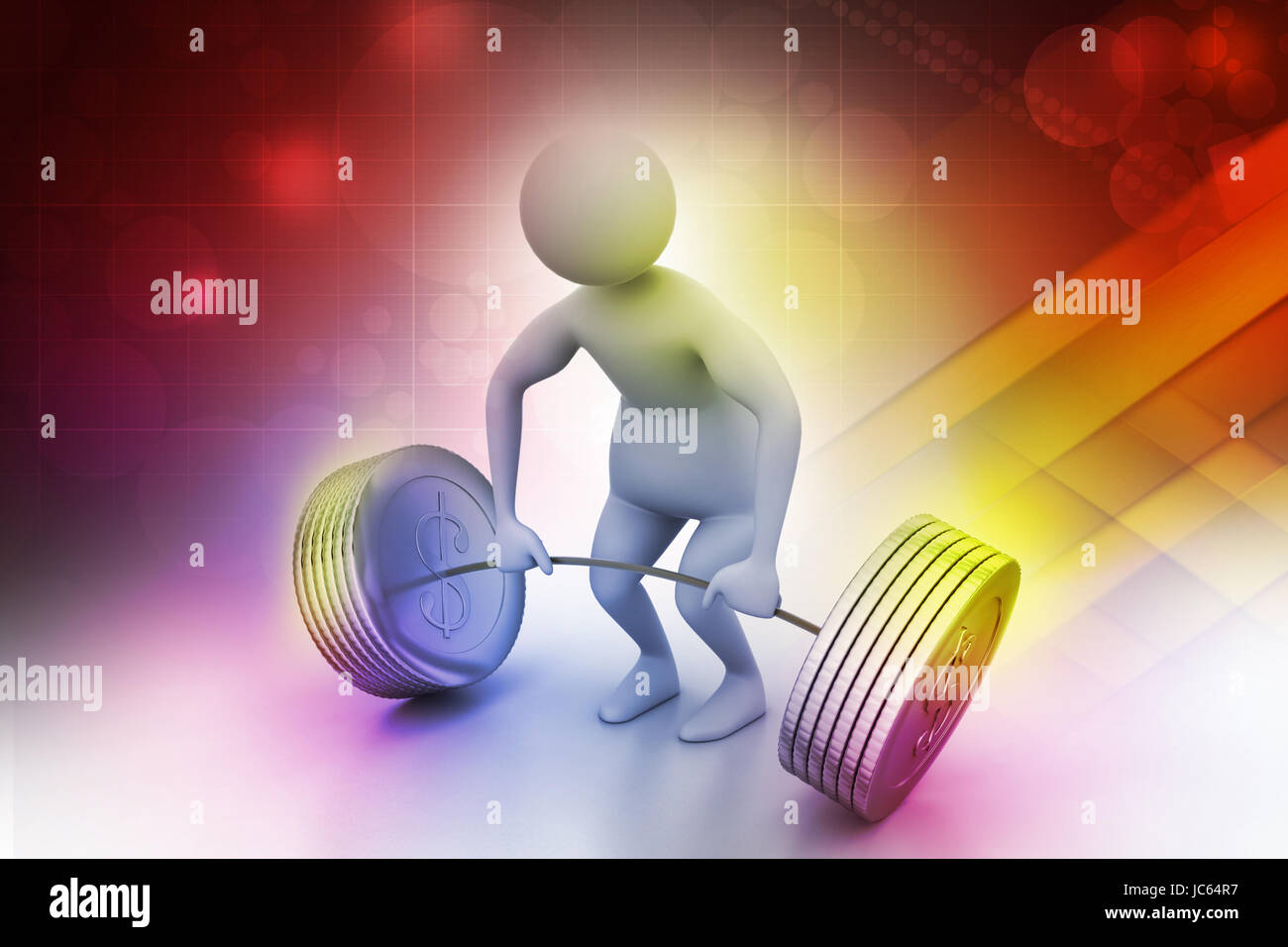3d man lifting weights Stock Photo - Alamy