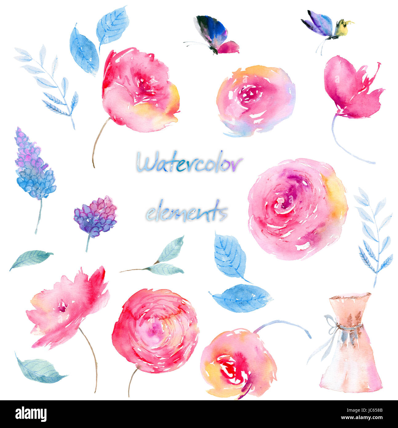 Watercolor seamless baby pattern Cut Out Stock Images & Pictures - Alamy