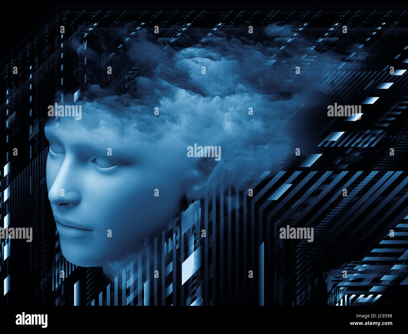 Fractal Mind series. Visually attractive backdrop made of human head ...