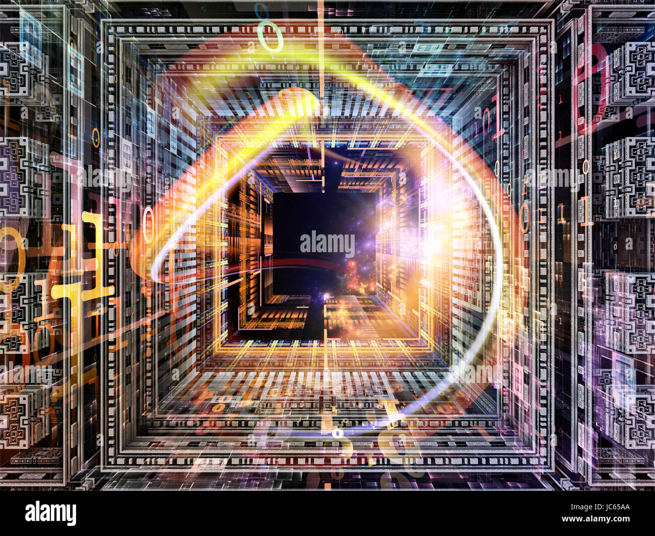 Matter Can Dream series. Composition of fractal frames, graphic ...