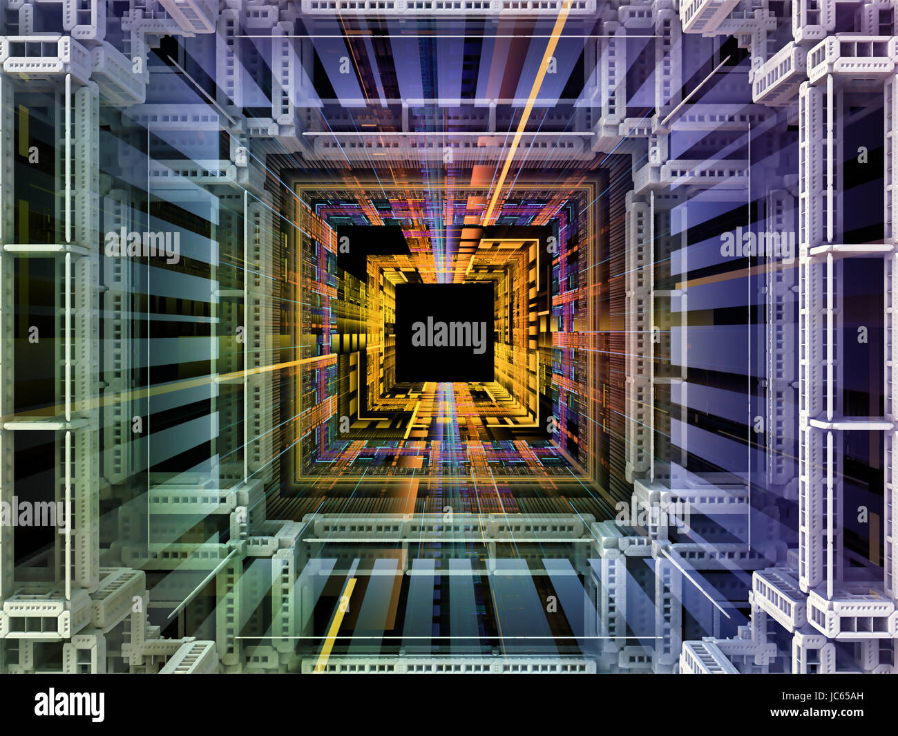 Matter Can Dream series. Abstract design made of fractal frames and ...