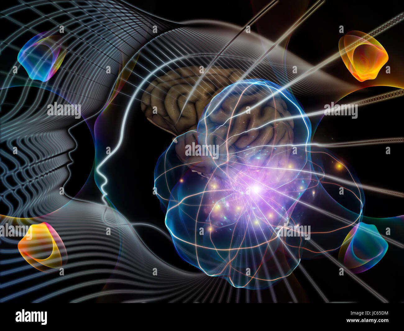Human Mind series. Visually attractive backdrop made of brain, human ...
