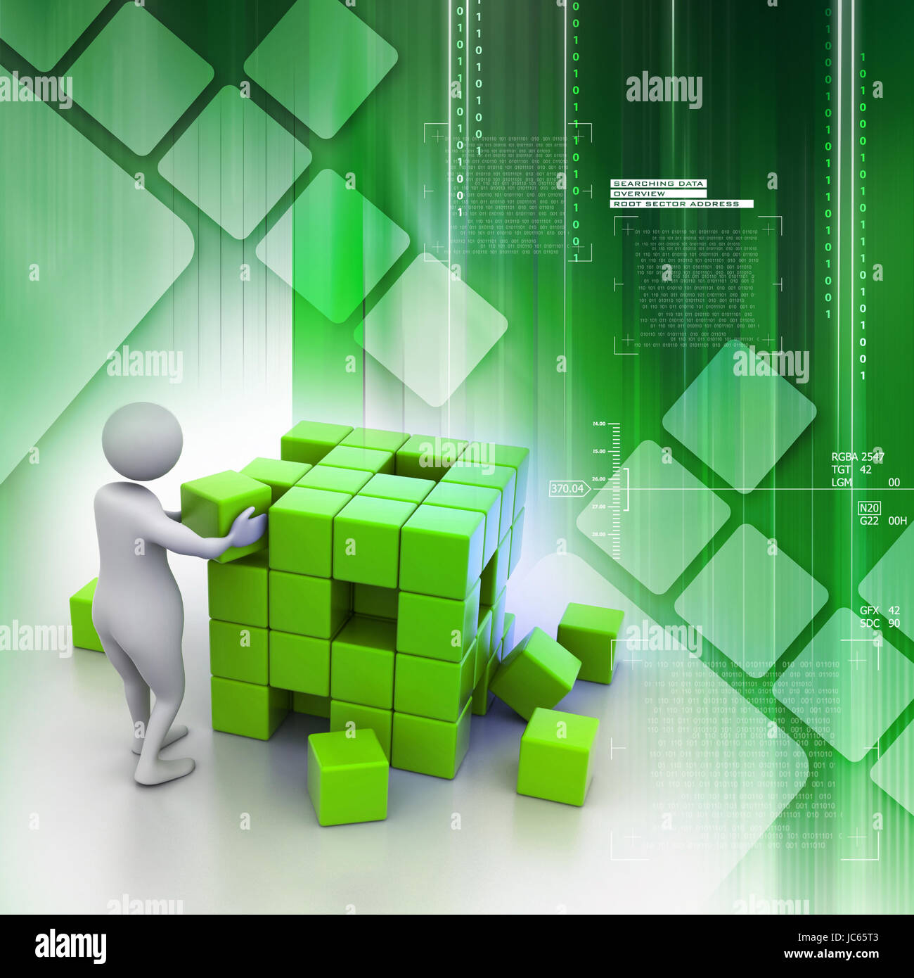 Person pushing a cube hi-res stock photography and images - Alamy