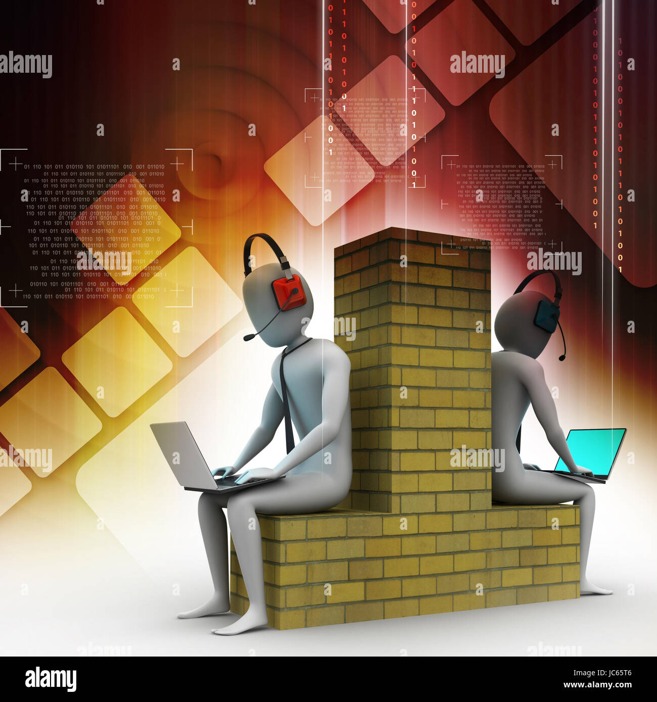 3d people working in laptop Stock Photo - Alamy