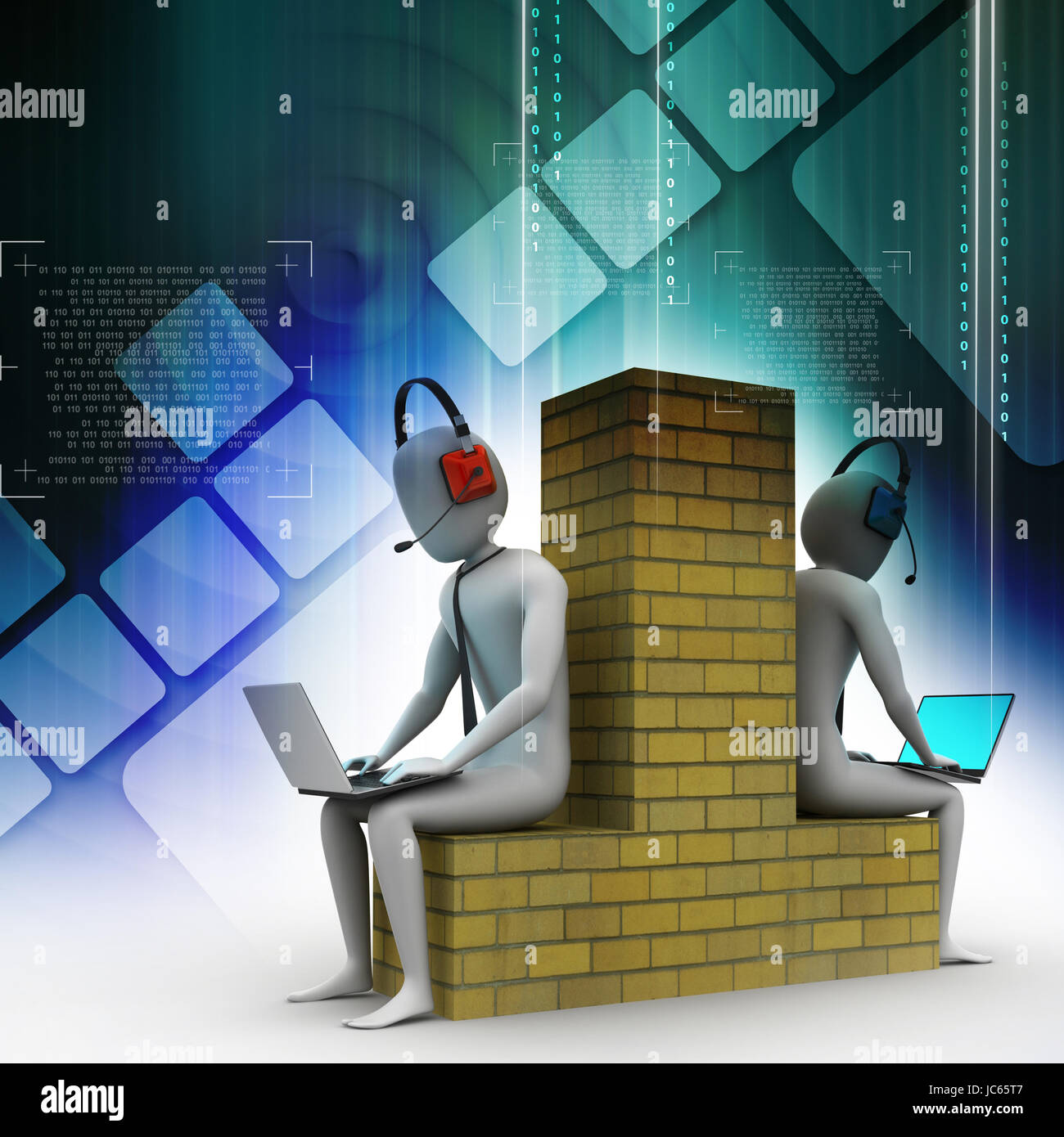 3d people working in laptop Stock Photo - Alamy