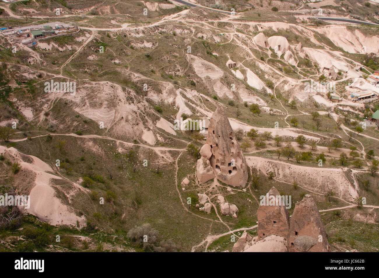 Fairy chimneys and caves of Cappadocia in Turkey Stock Photo - Alamy