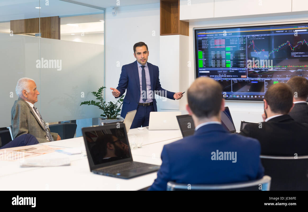 Business man making a presentation at office. Business executive ...