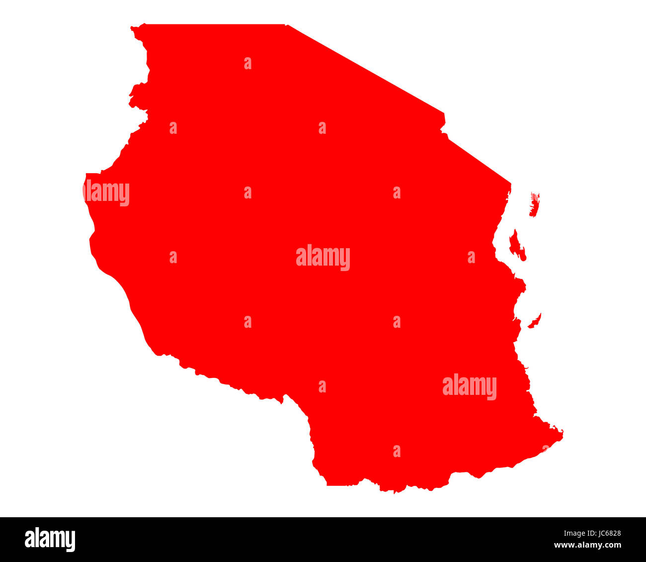 Karte von Tansania Stock Photo - Alamy