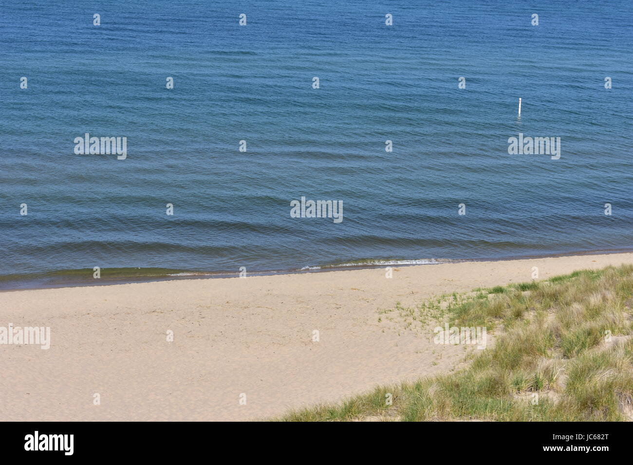 Sandy Beach along Lake Michigan Stock Photo - Alamy