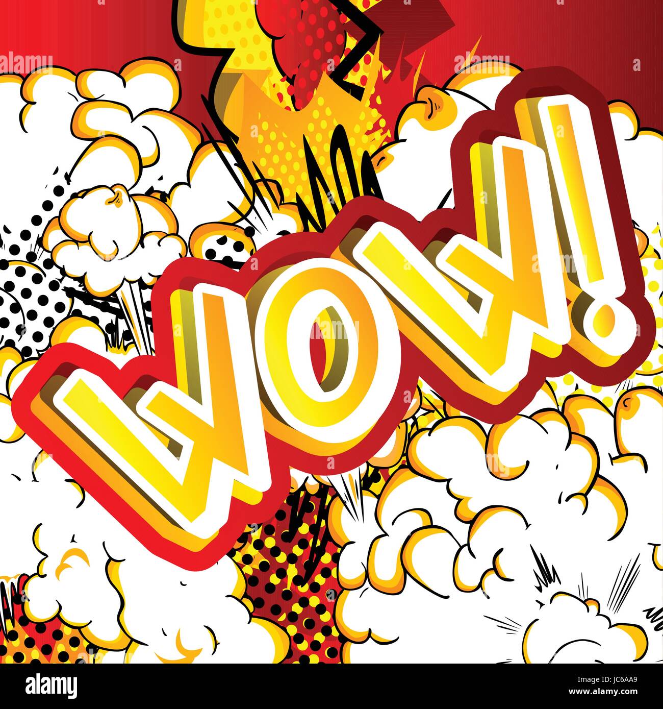 Wow! - Vector illustrated comic book style expression Stock Vector ...