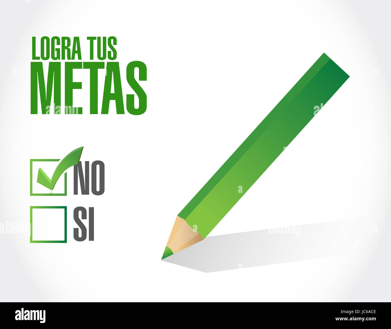 not achieved goals question sign in Spanish. Illustration design Stock ...