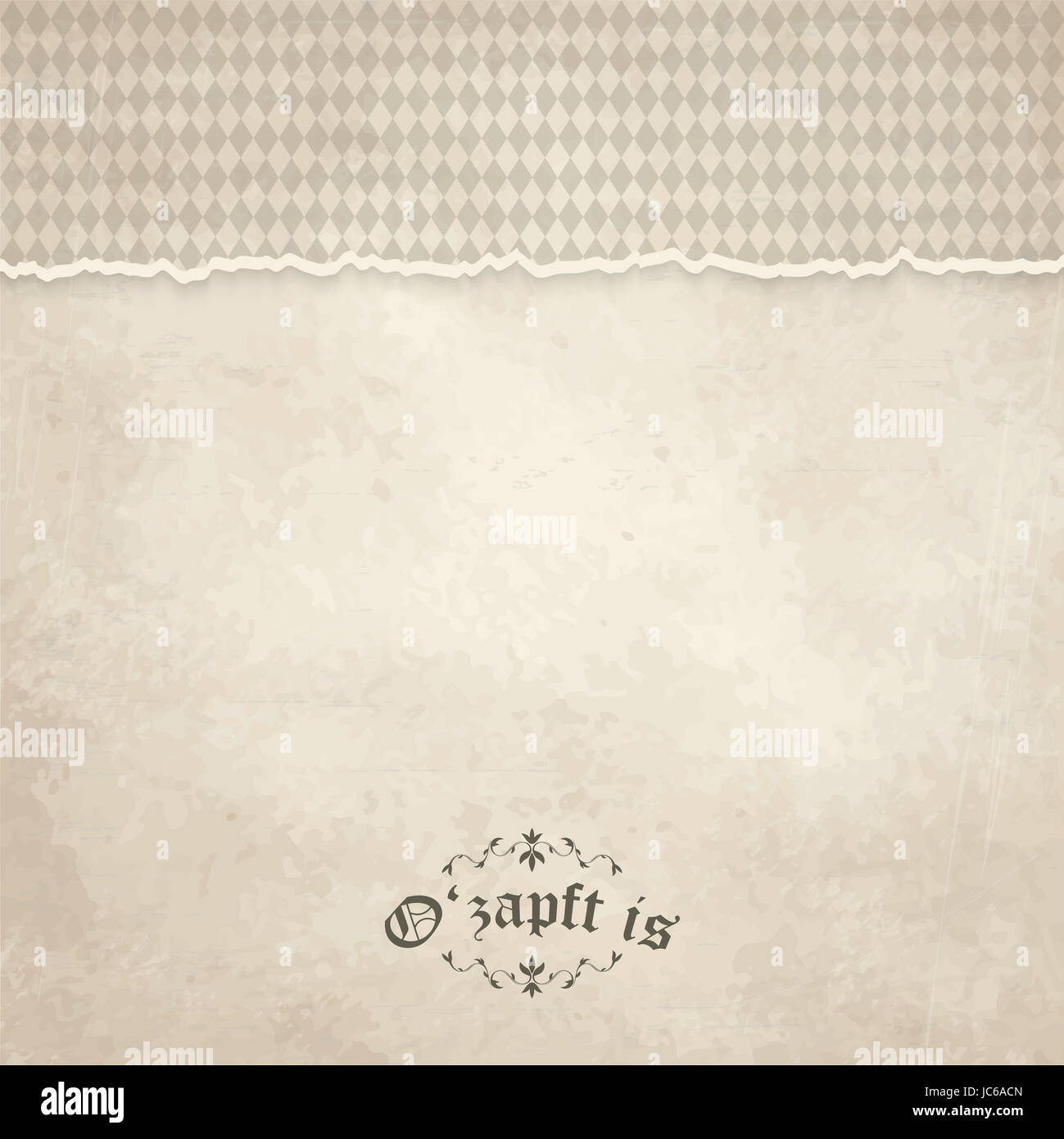 vector of old vintage background with checkered pattern and patch O ...