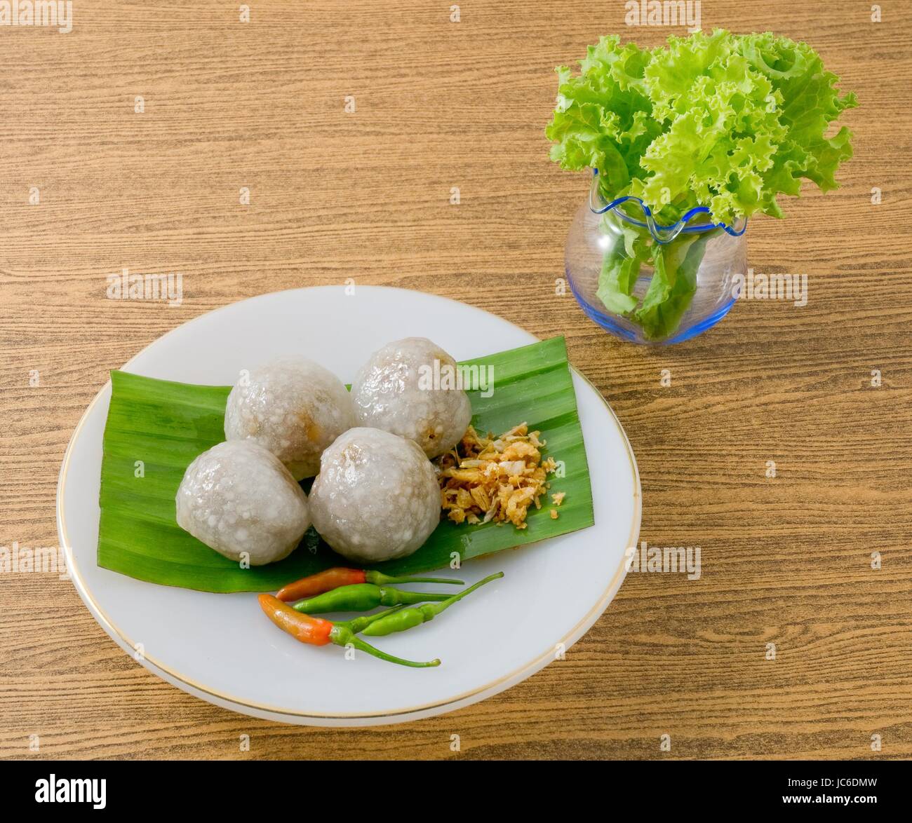 Thai Traditional Dessert, Thai Tapioca Balls Made From Glutinous Rice ...