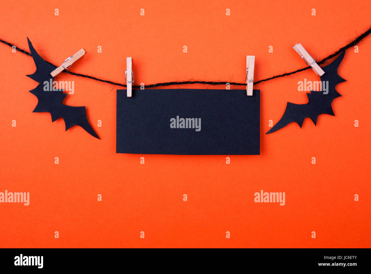 Orange and Black Halloween Background with Empty Label for Your Text ...