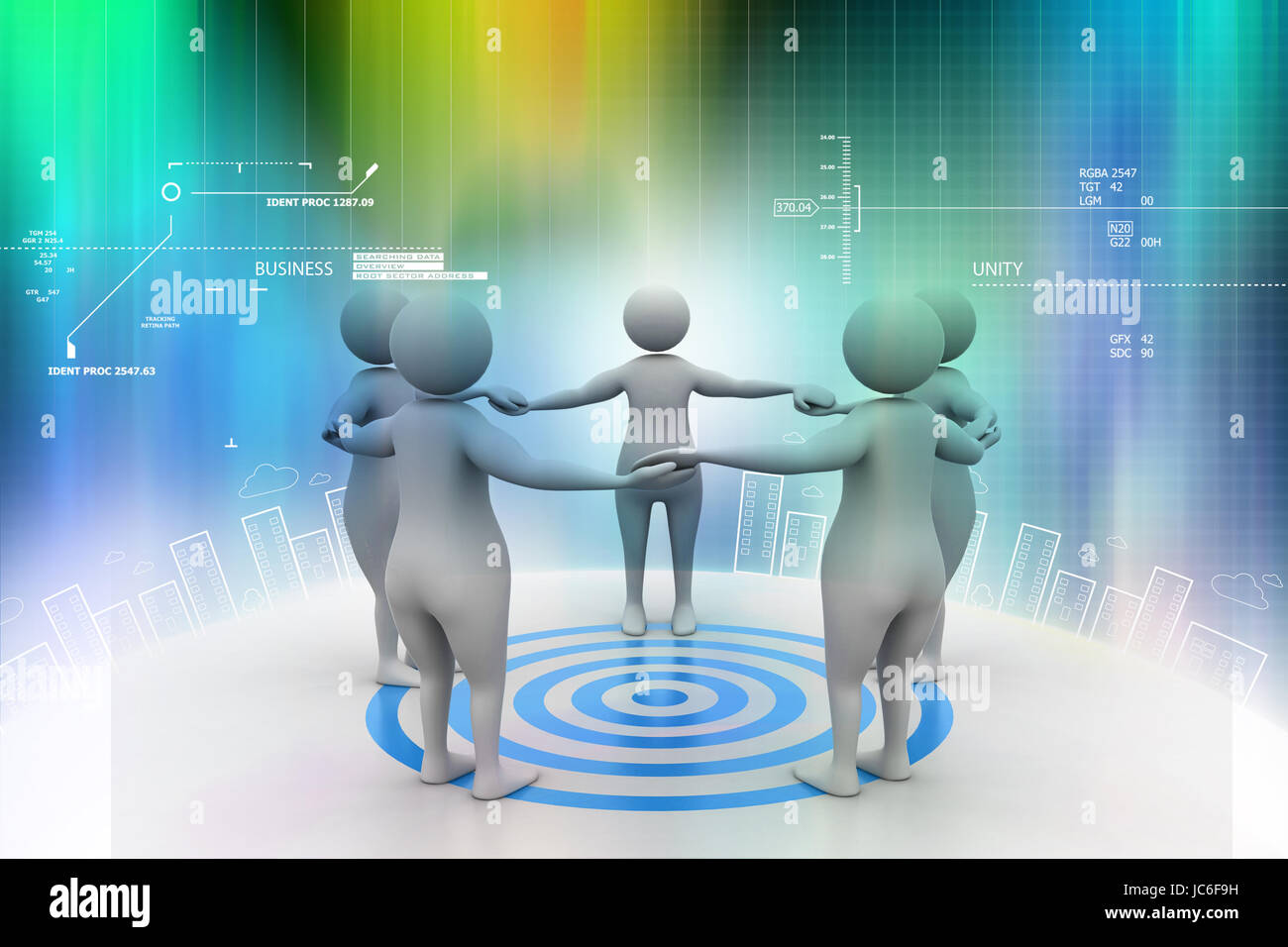 Teamwork. Working towards a common target Stock Photo - Alamy