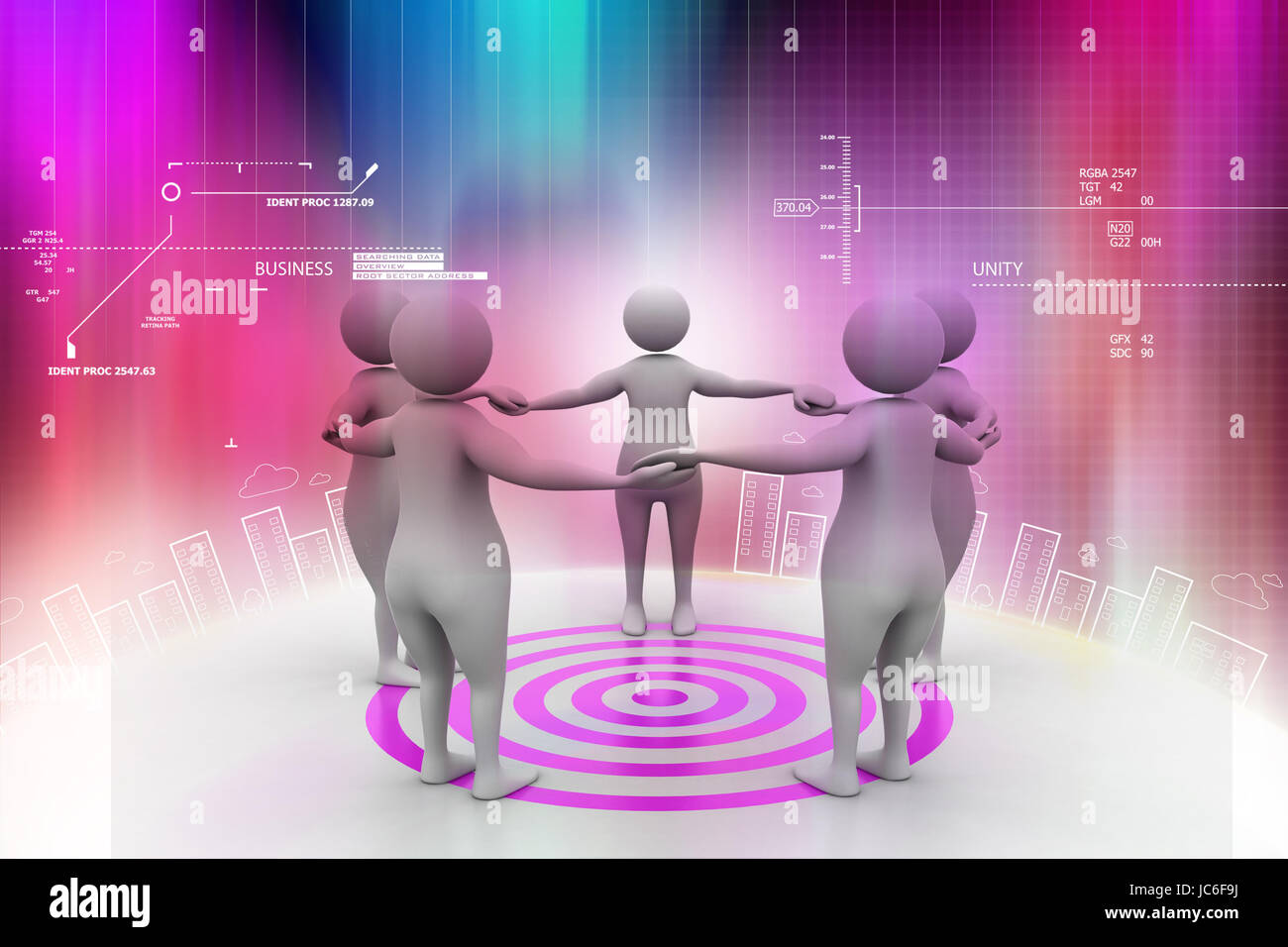 Teamwork working towards common target hi-res stock photography and ...