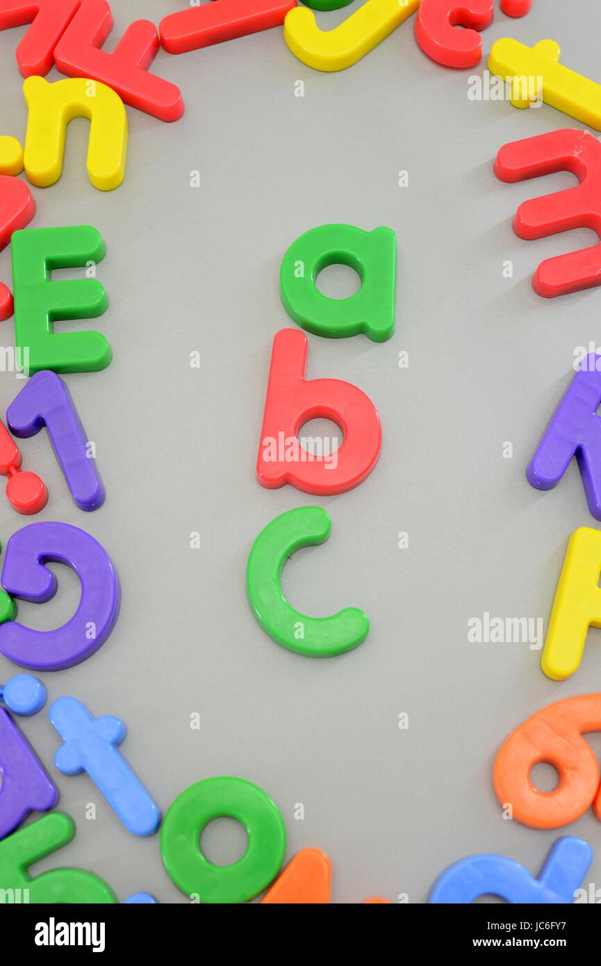 A close up shot of magnetic letters Stock Photo - Alamy