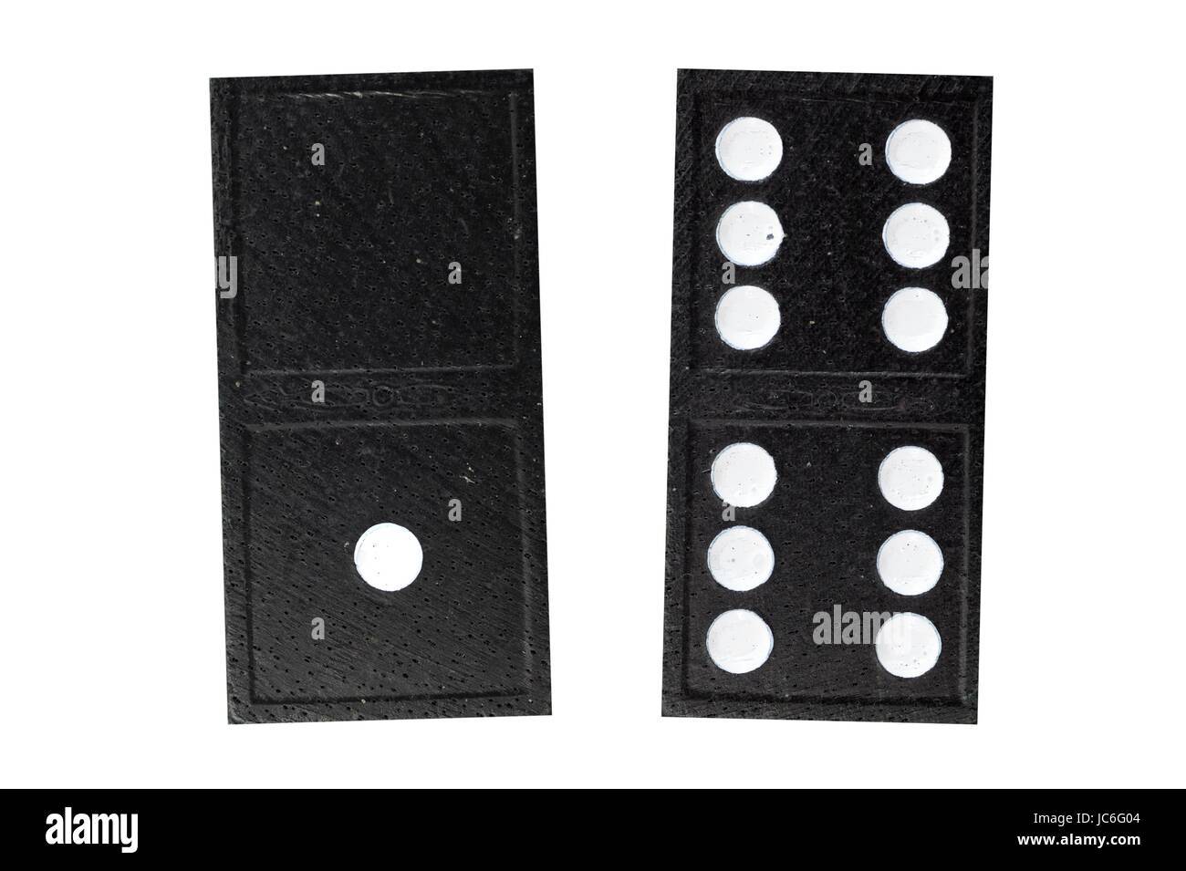 A close up shot of black and white dominos Stock Photo - Alamy
