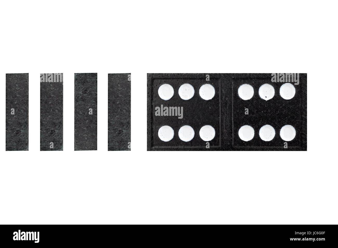 A close up shot of black and white dominos Stock Photo - Alamy