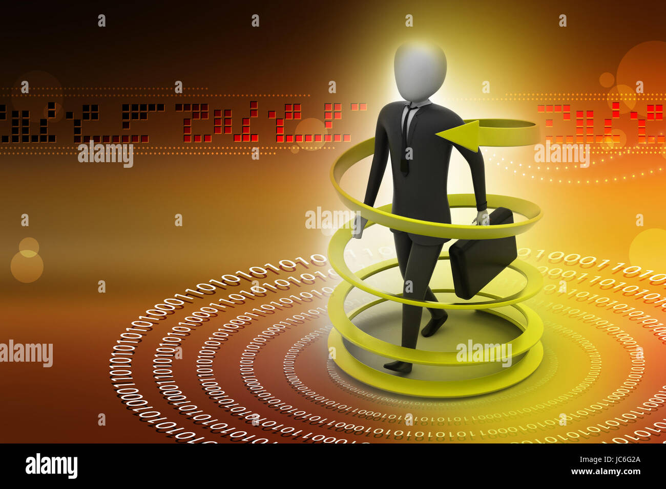 3d man business success concept Stock Photo - Alamy