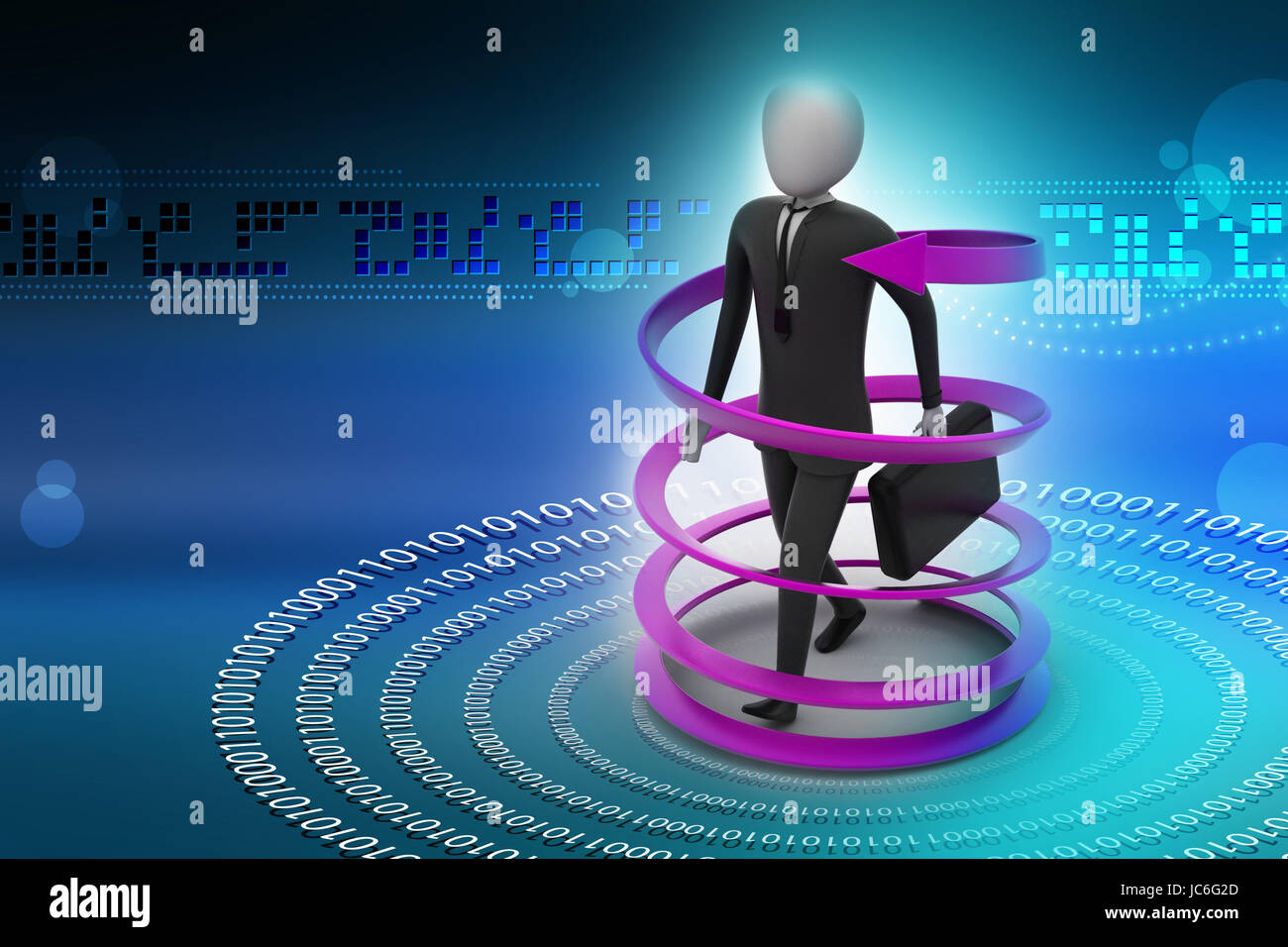 3d man business success concept Stock Photo - Alamy
