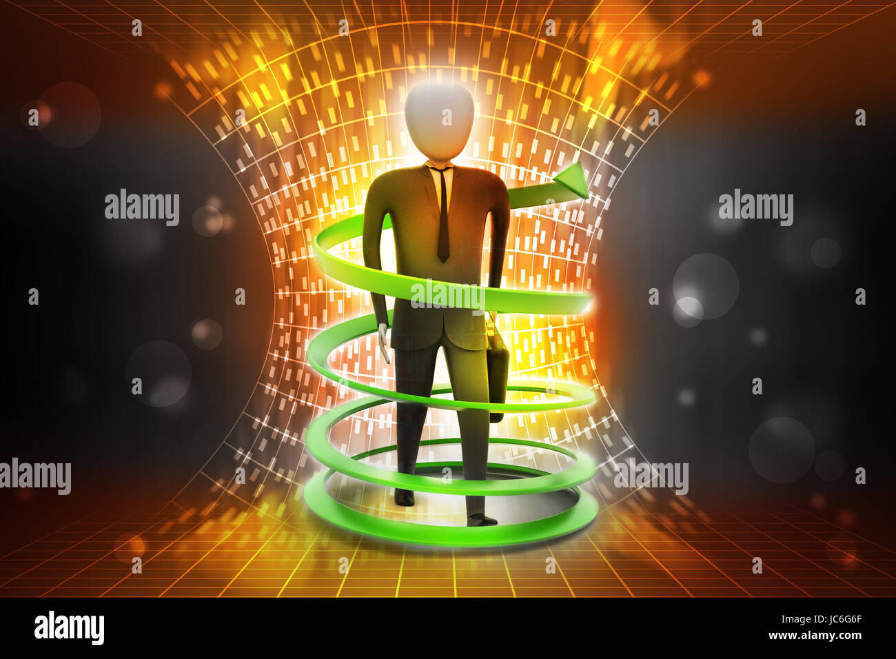 3d man business success concept Stock Photo - Alamy
