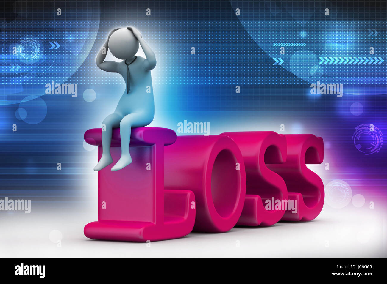 Business man in loss Stock Photo - Alamy