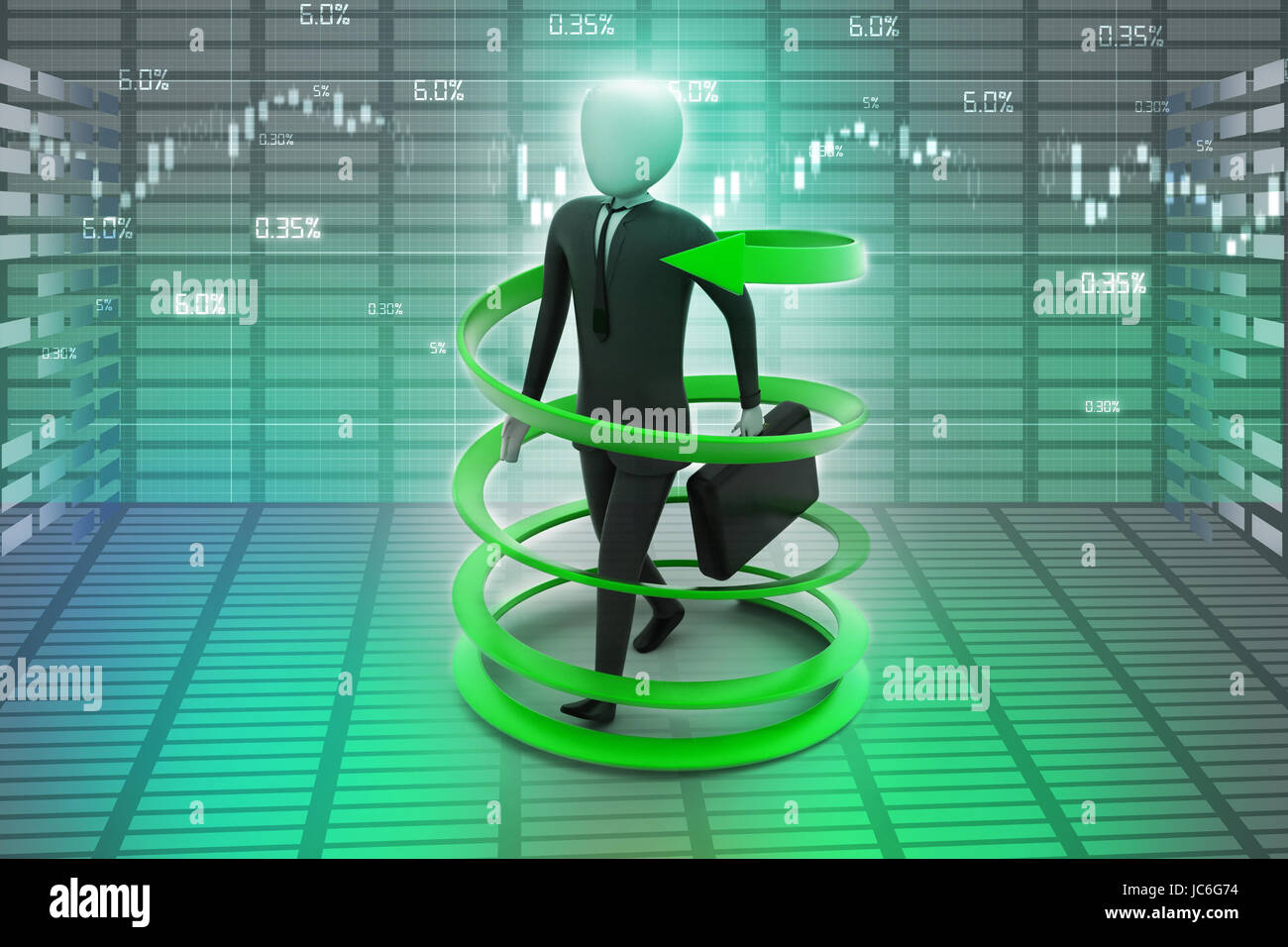 3d man business success concept Stock Photo - Alamy