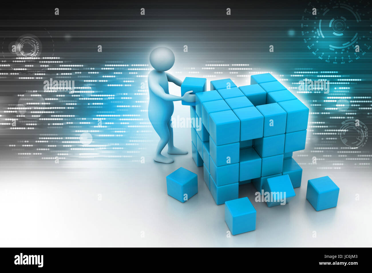 Person pushing a cube hi-res stock photography and images - Alamy