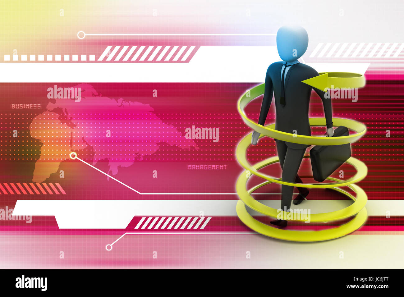 3d man business success concept Stock Photo - Alamy