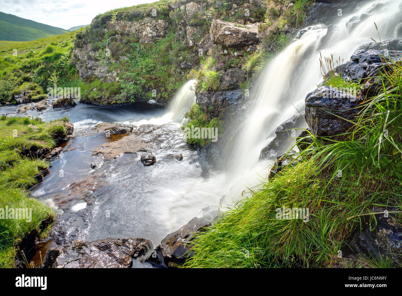 two waterfalls on the isle of skye Stock Photo - Alamy