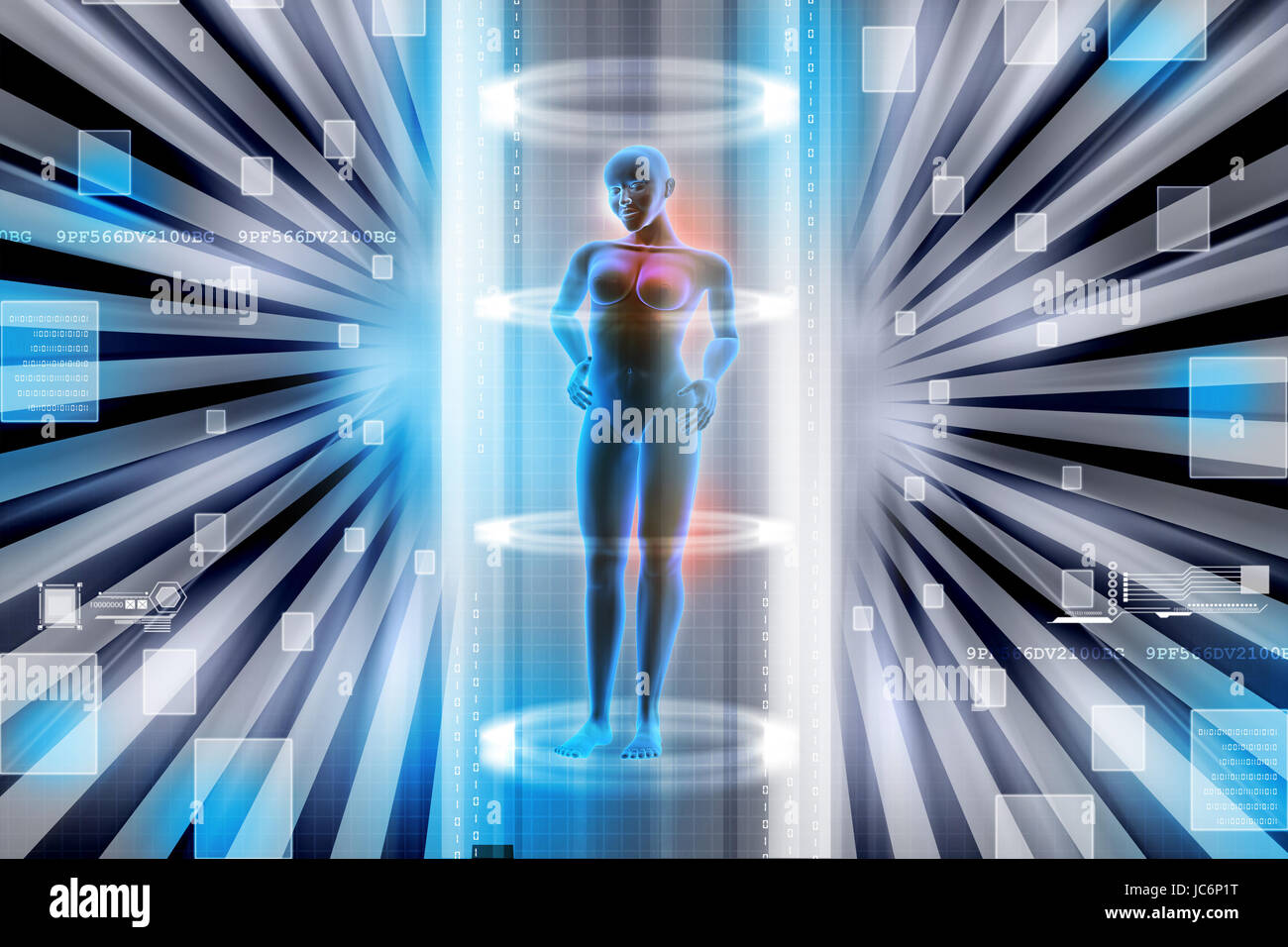 Female human body charging Stock Photo - Alamy