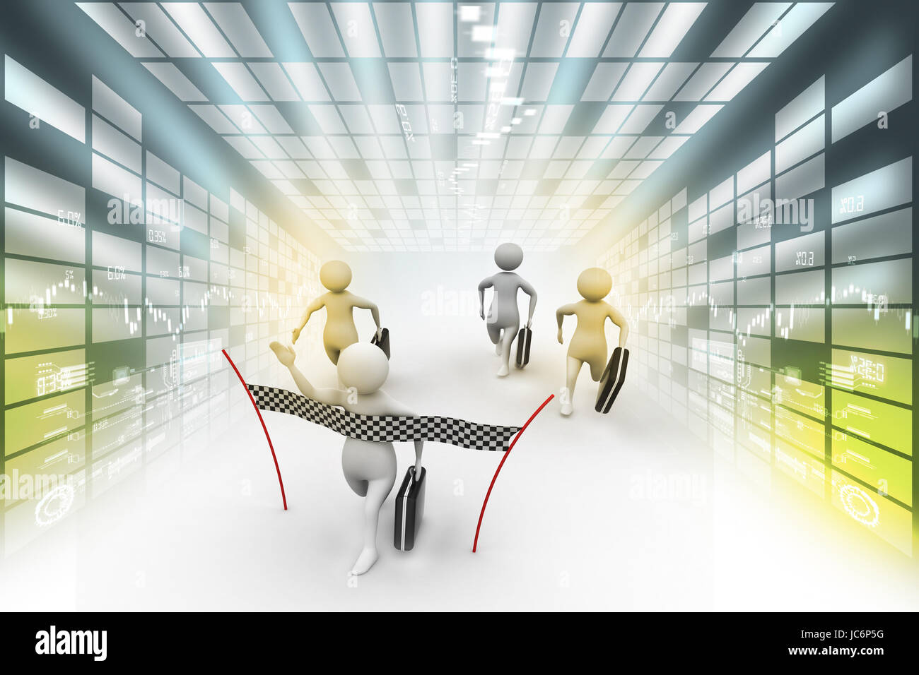 3d man finish race concept hi-res stock photography and images - Alamy