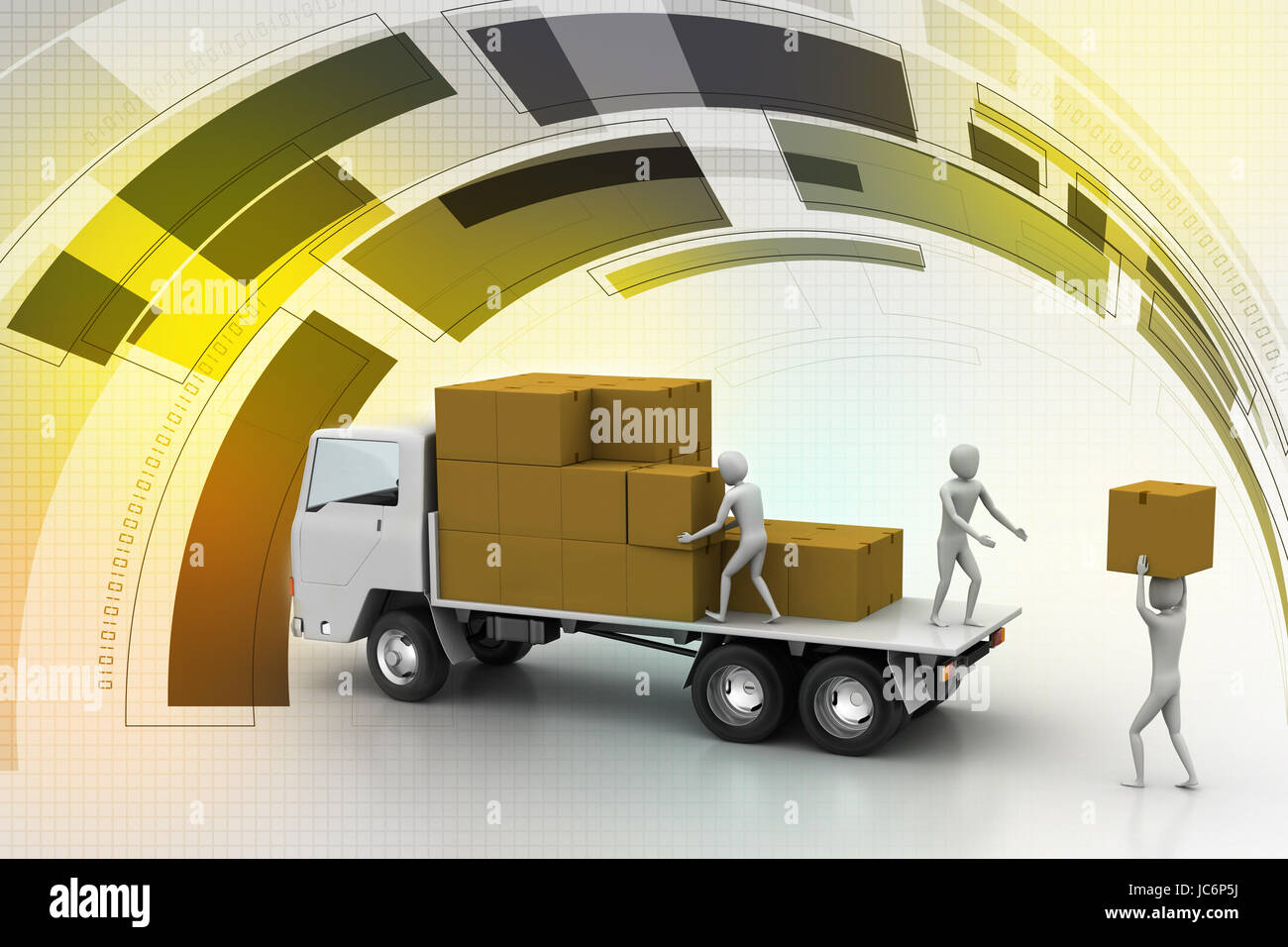 Transportation trucks in freight delivery Stock Photo - Alamy