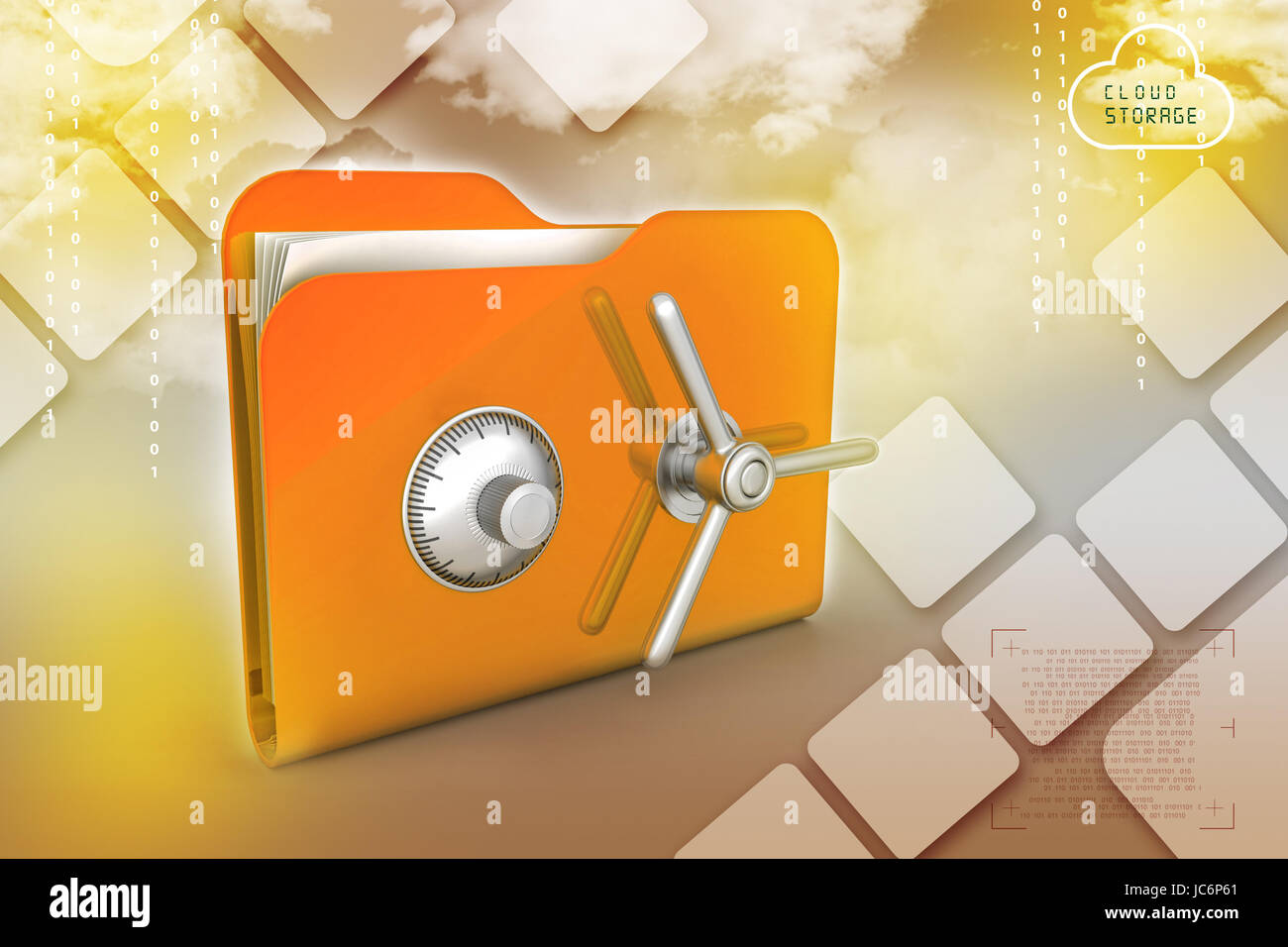 folder with safe lock Stock Photo - Alamy