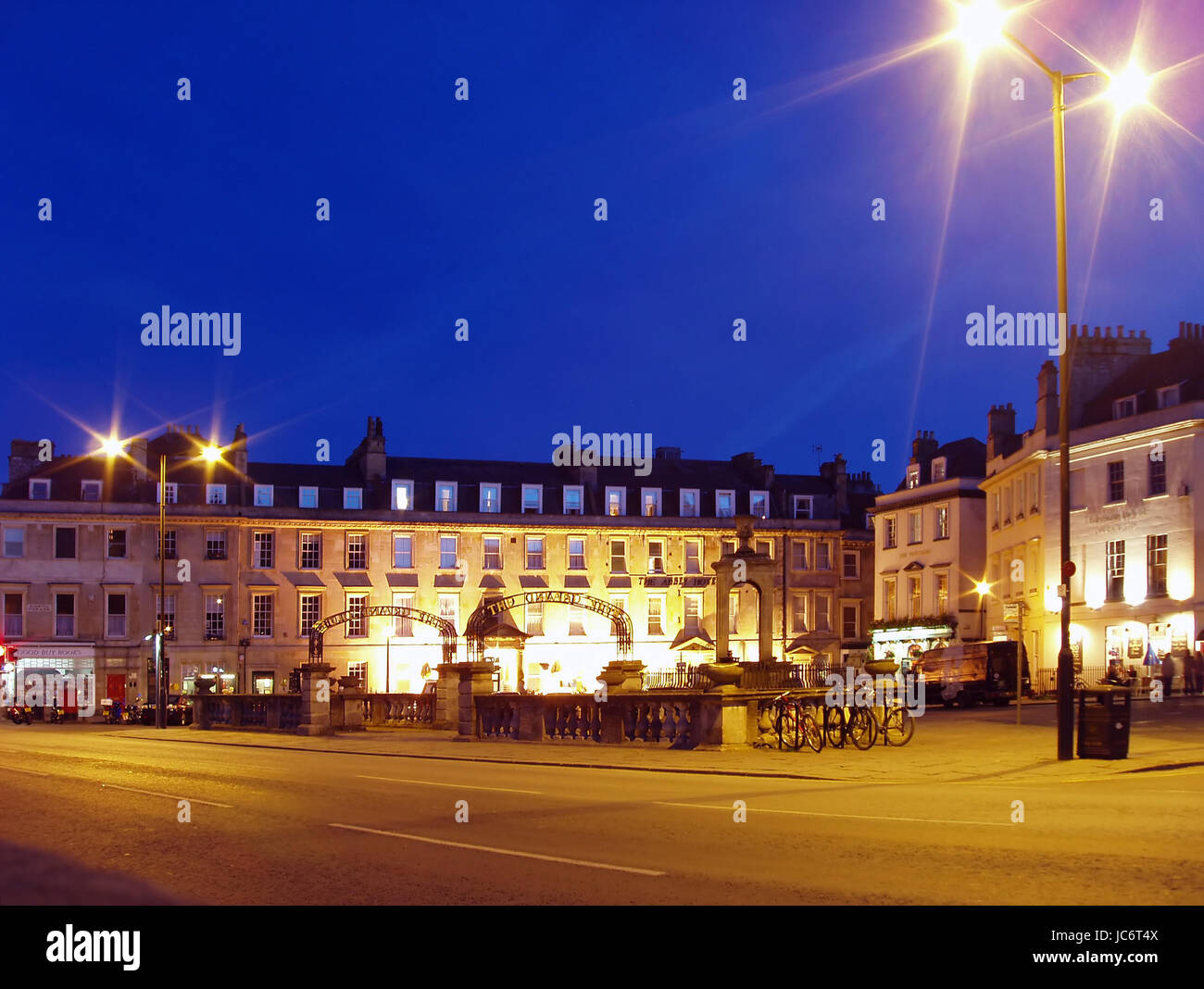 Street in Bath at dusk, UK Stock Photo - Alamy
