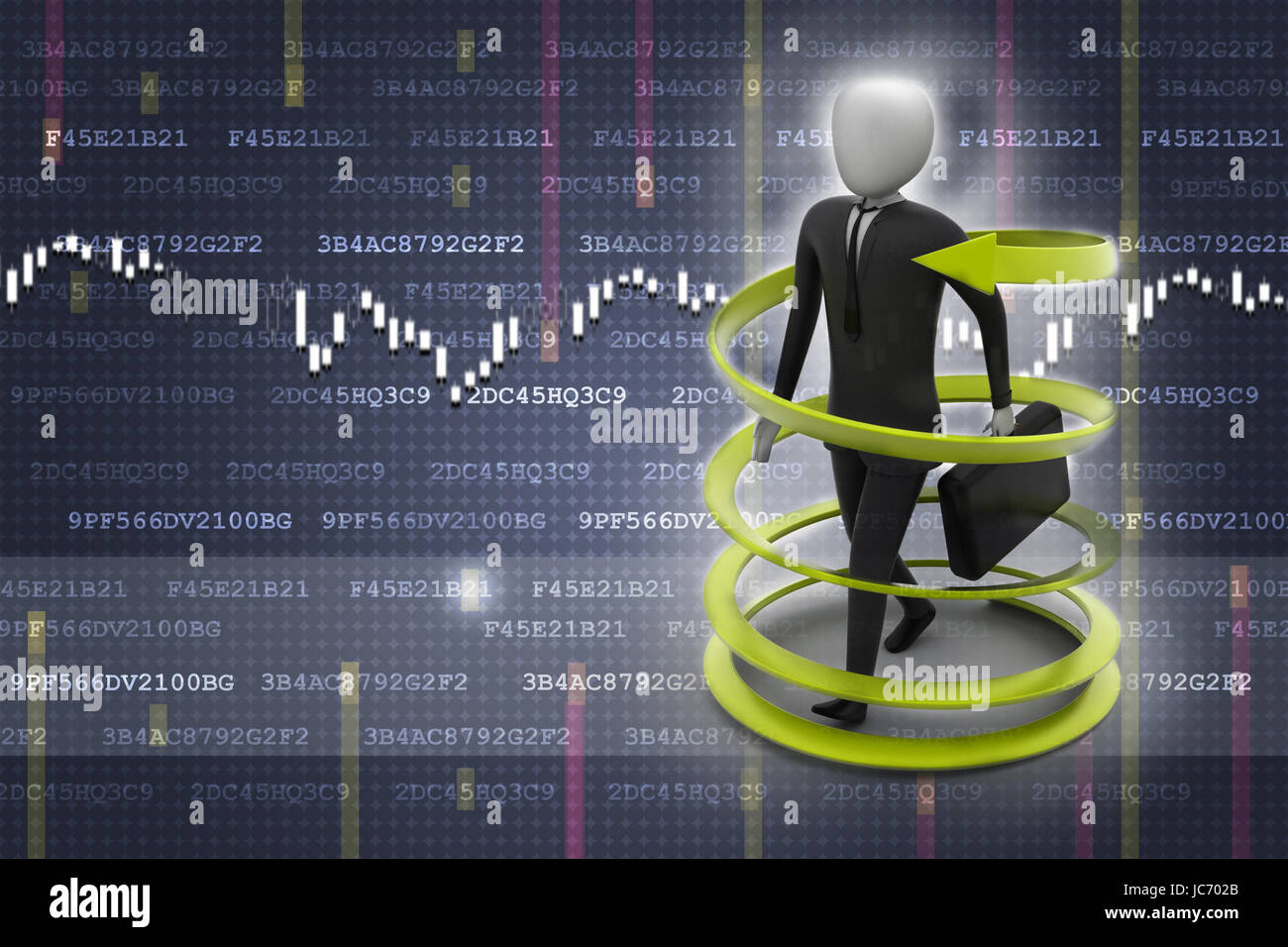 3d man business success concept Stock Photo - Alamy