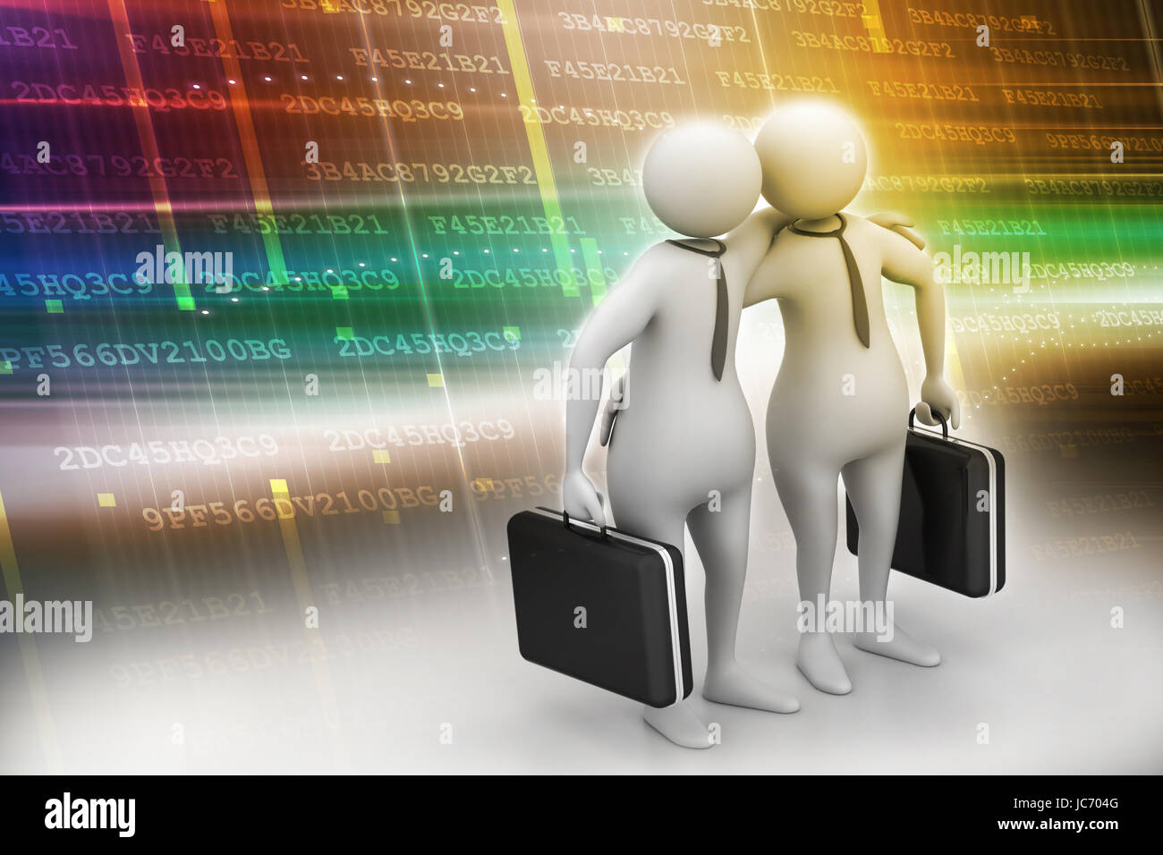 Two business people with briefcase Stock Photo - Alamy